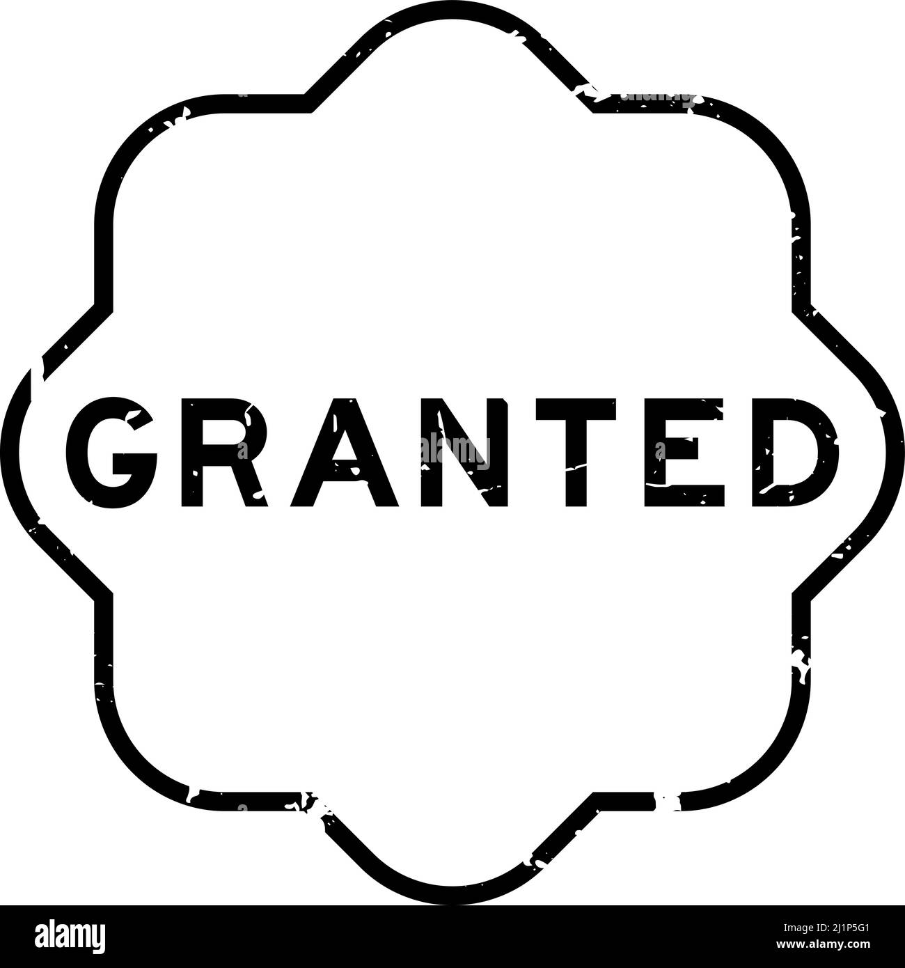 Grunge black granted word rubber seal stamp on white background Stock ...