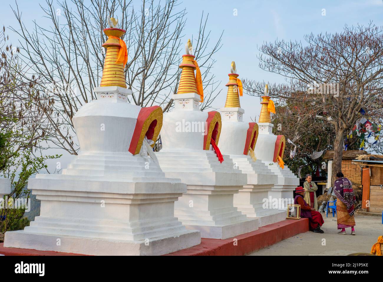 Daily Life In Tibetan Buddhist Monastery In Nepal. The Namobuddha (Namo ...