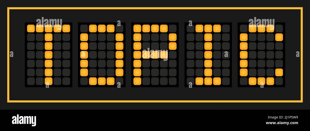 Orange color led in word topic on black background Stock Vector Image ...