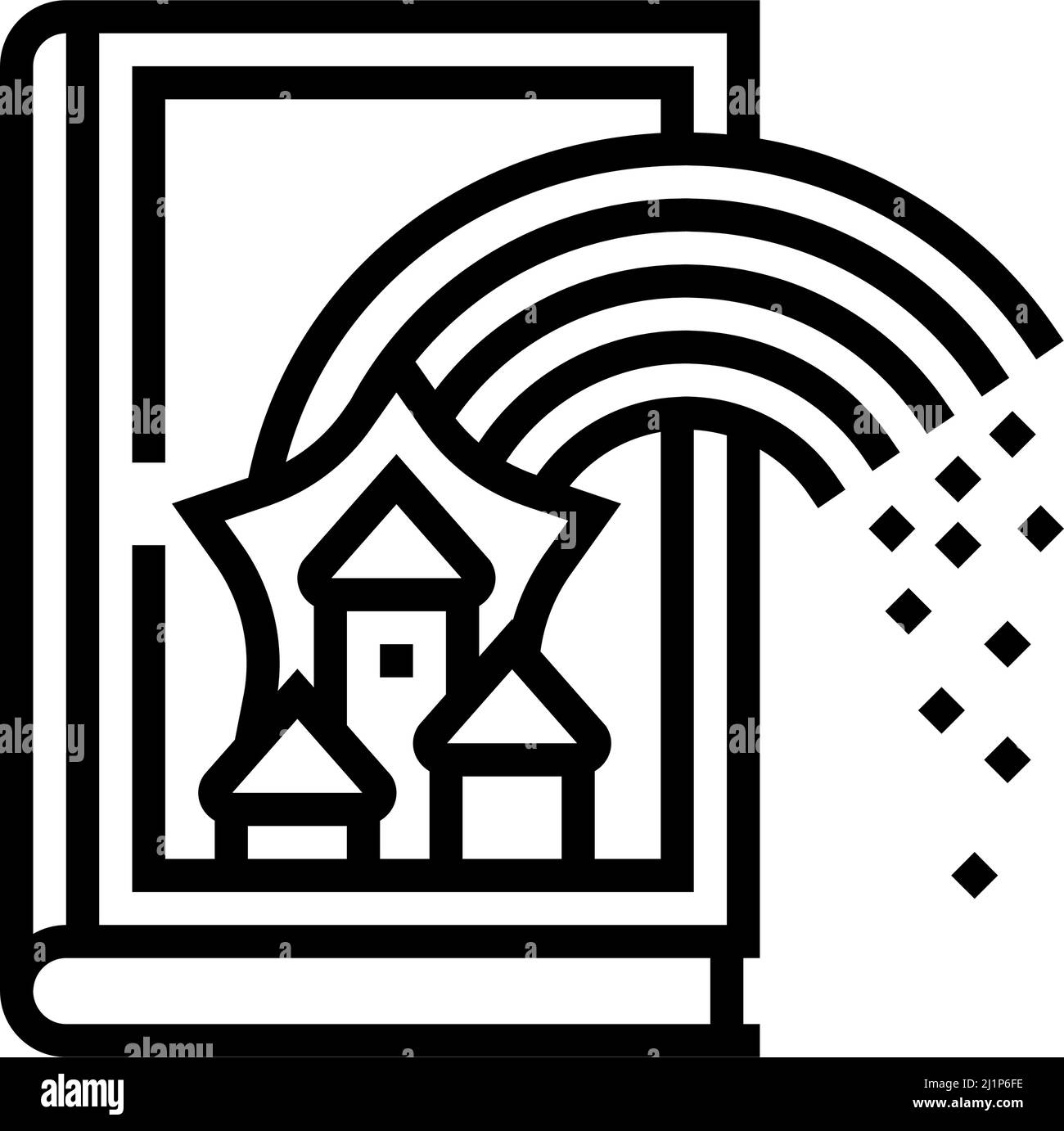 fairy tale book line icon vector illustration Stock Vector Image & Art ...