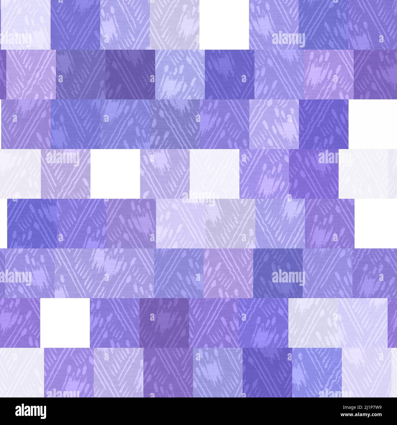 Random patchwork purple mosaic pixel grid seamless pattern. Modern ...