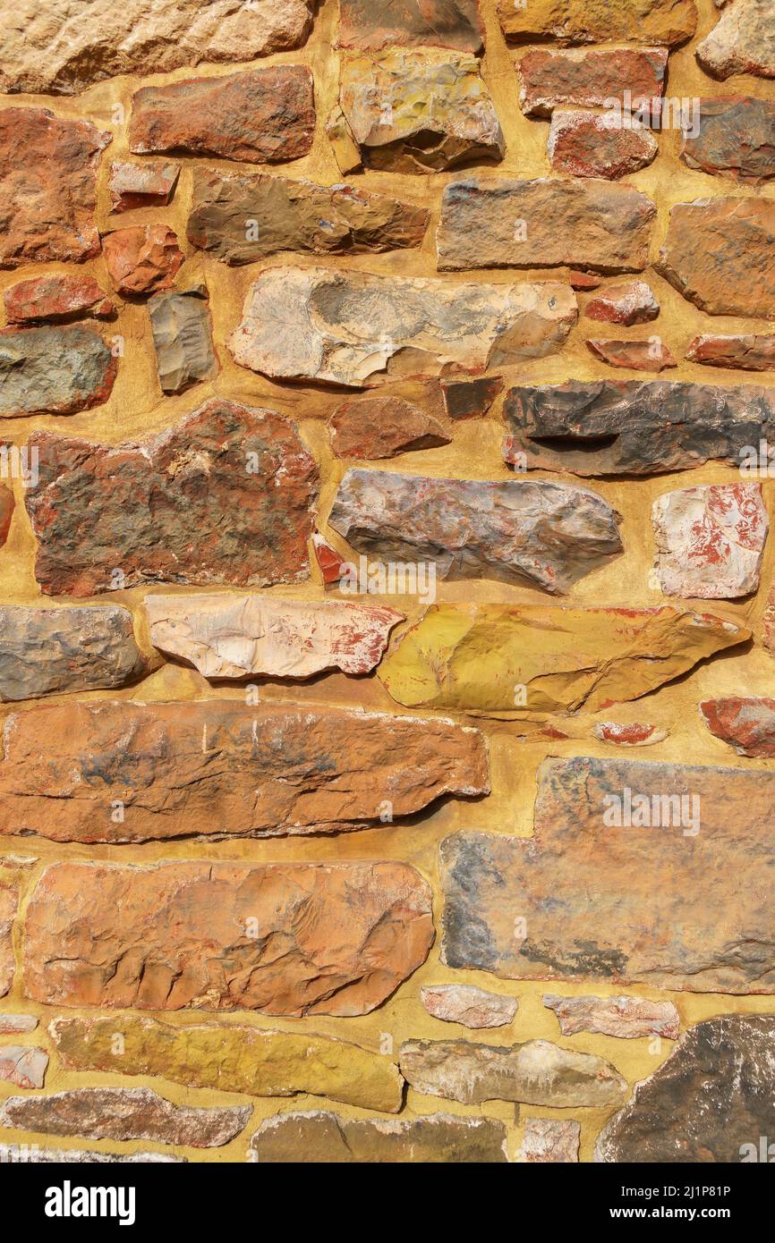 Background texture - rustic mortared stone wall of a building Stock ...