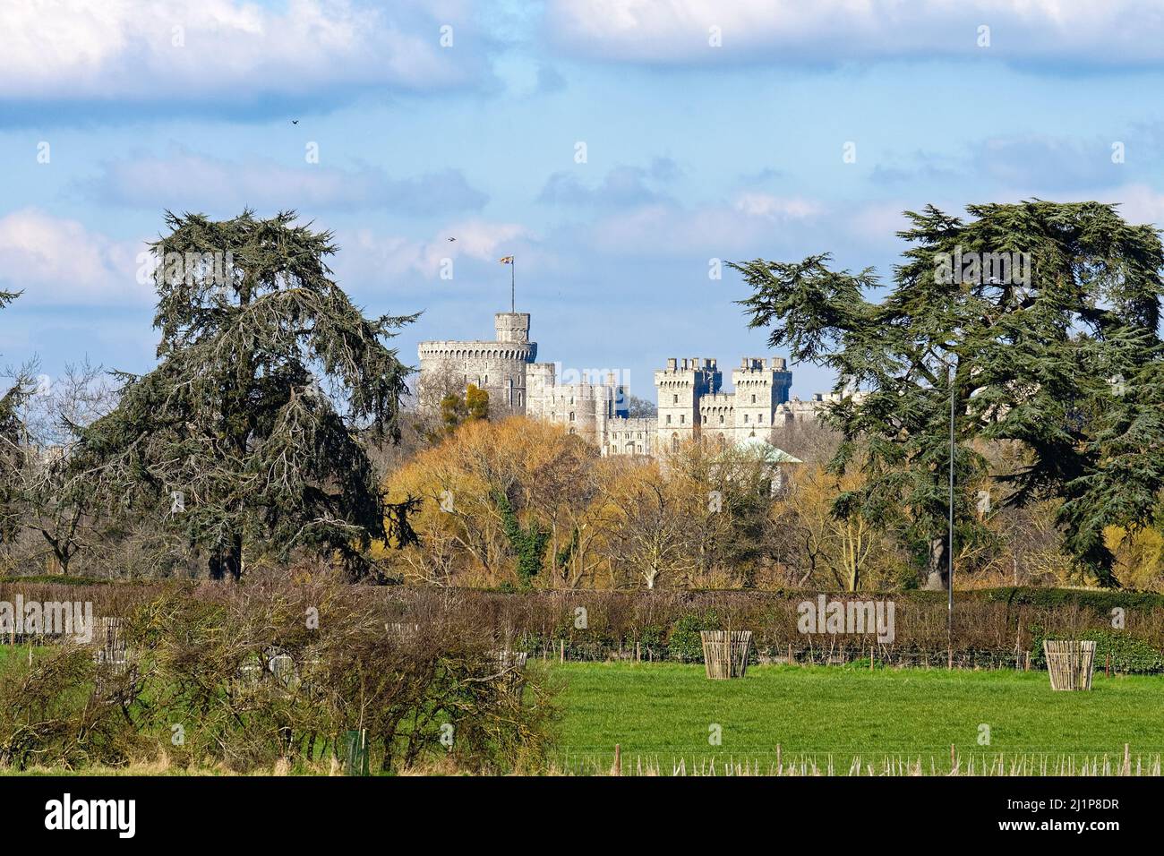 Windsor Castle on the skyline as viewed from the surrounding ...