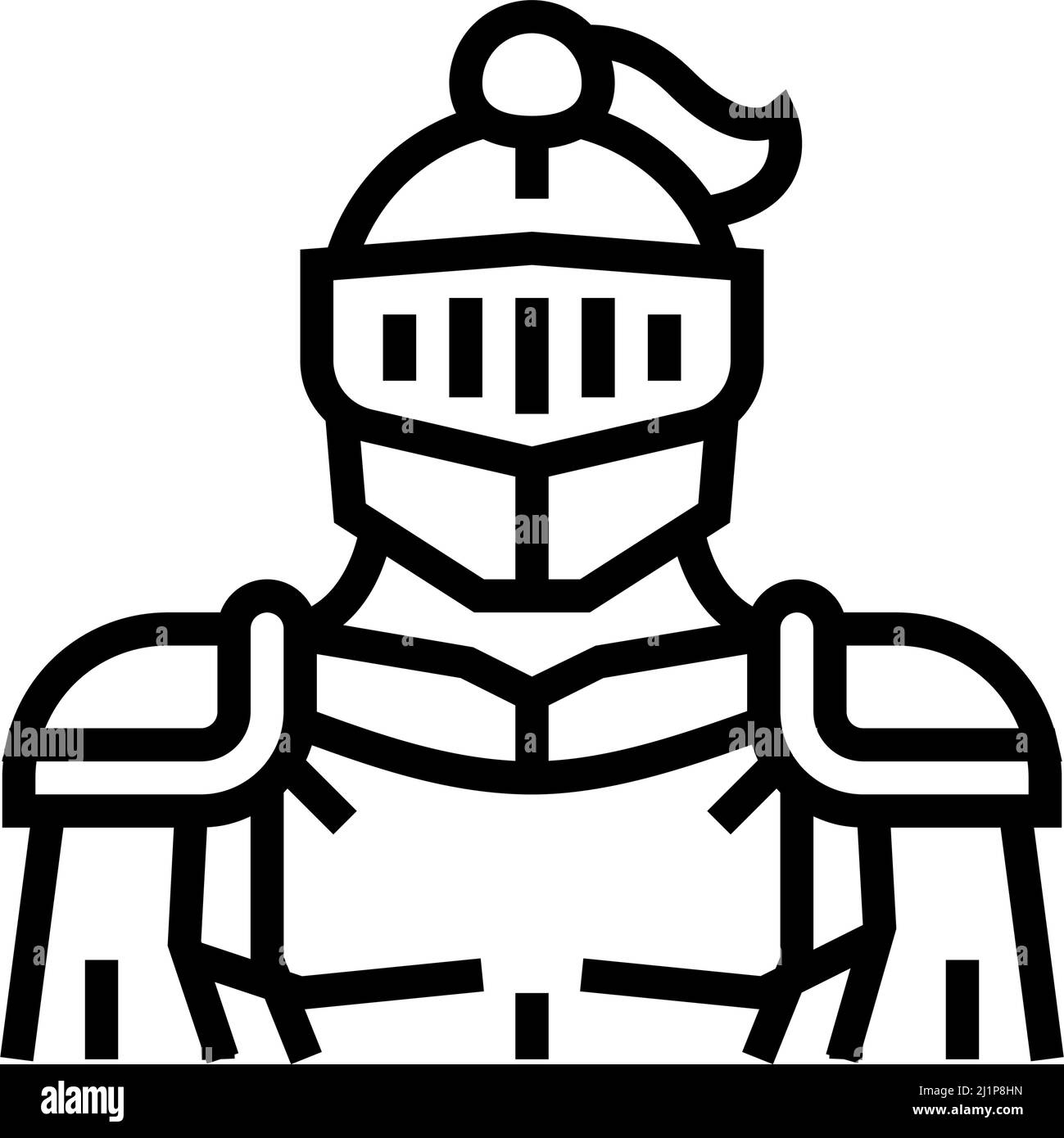 knight fairy tale line icon vector illustration Stock Vector Image ...