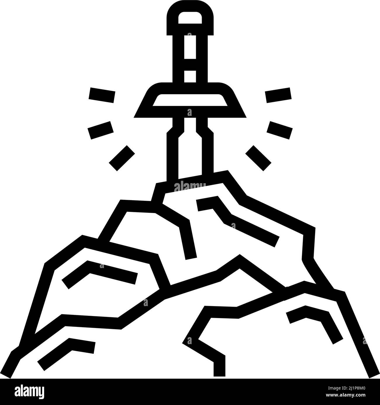 Sword fairy tale line Stock Vector Images - Alamy