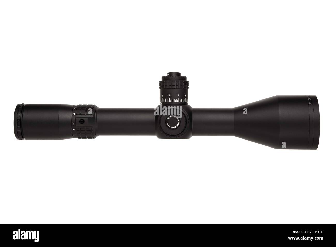 Modern black optical sight. Optical device for aiming at long distances ...