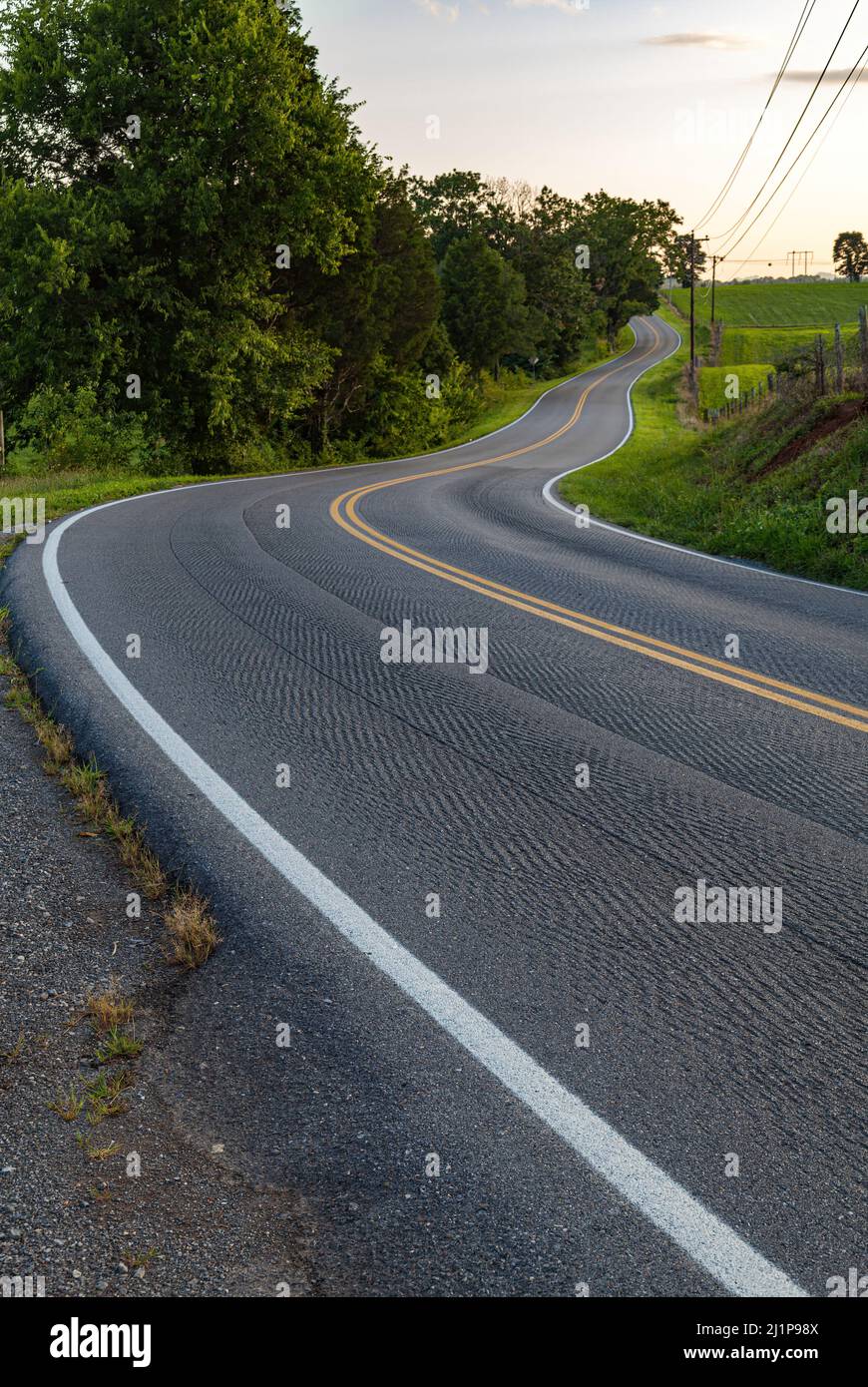 Well Paved Country Road Stock Photo - Alamy