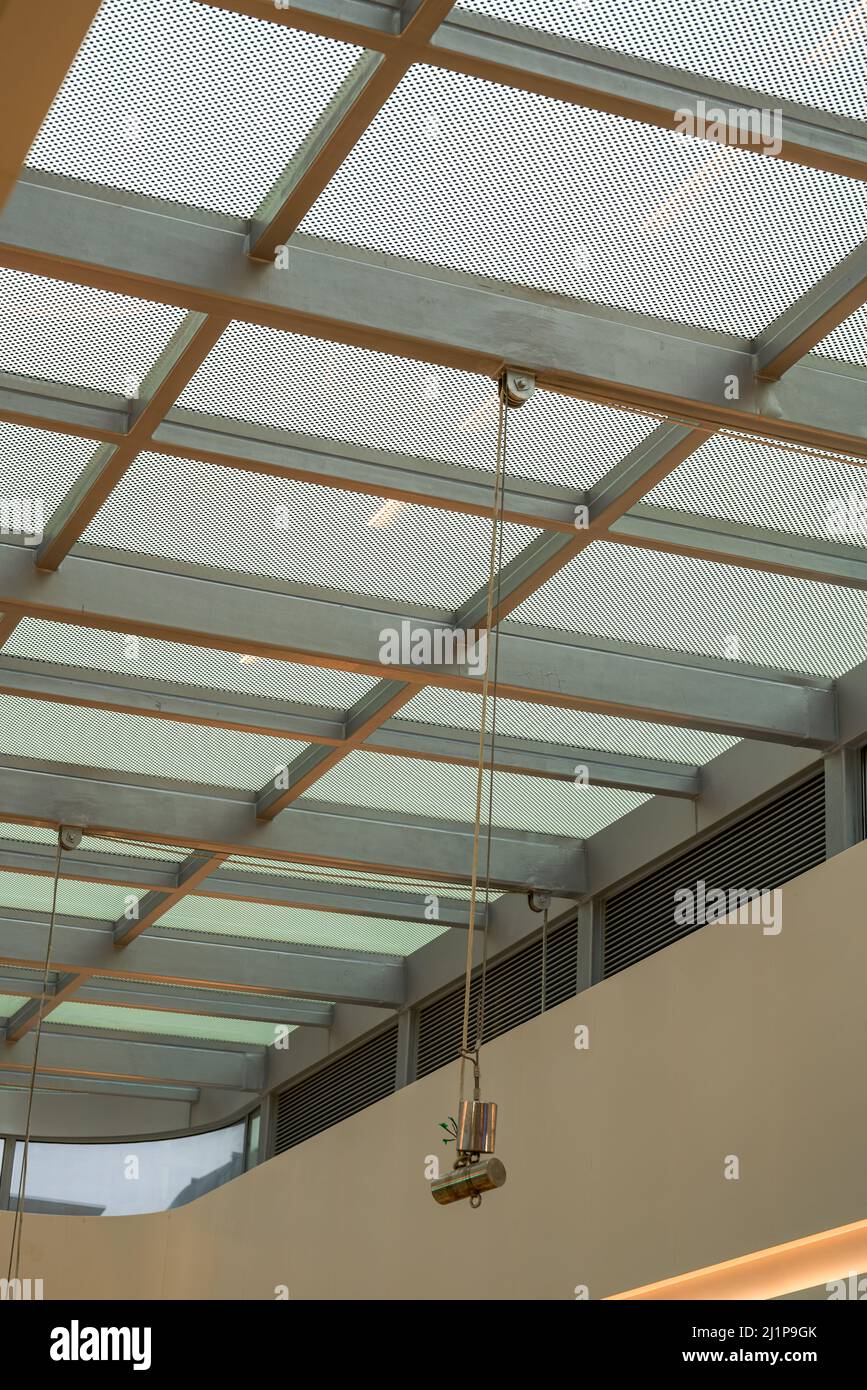 Glass skylight ceiling in city mall Stock Photo - Alamy