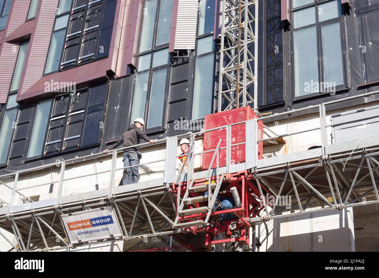 Utrecht, Netherlands - March 3, 2022: Scaffolding of a building under ...