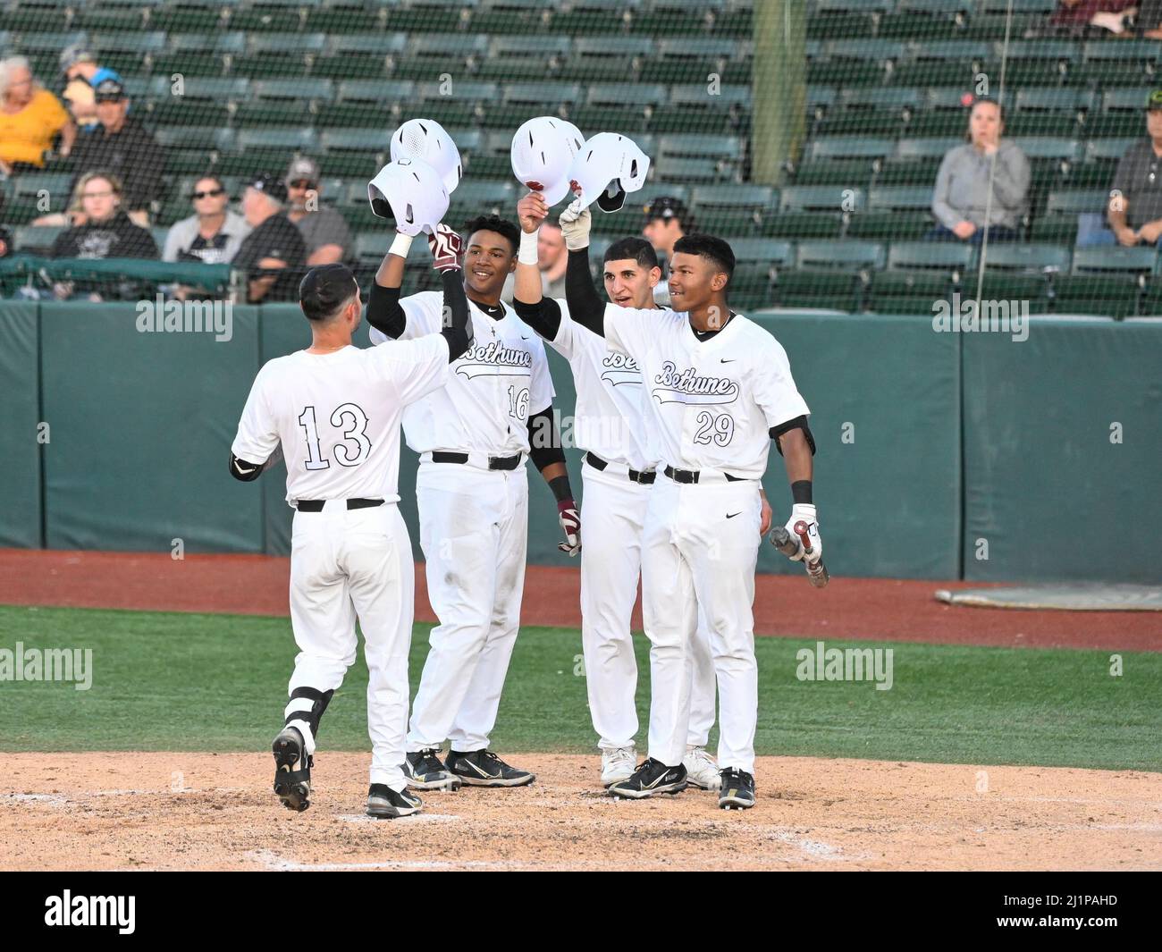 March 26, 2022 - Daytona Beach, FL, U.S: Bethune Cookman infielder ...