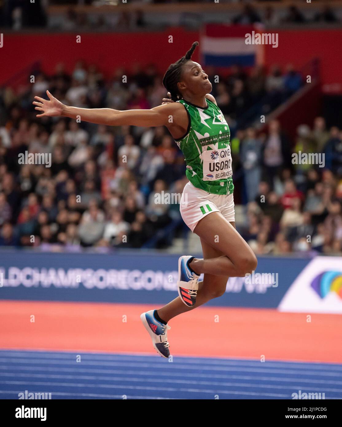 Ruth Usoro NGR competing in the women’s long jump on Day Three of the ...