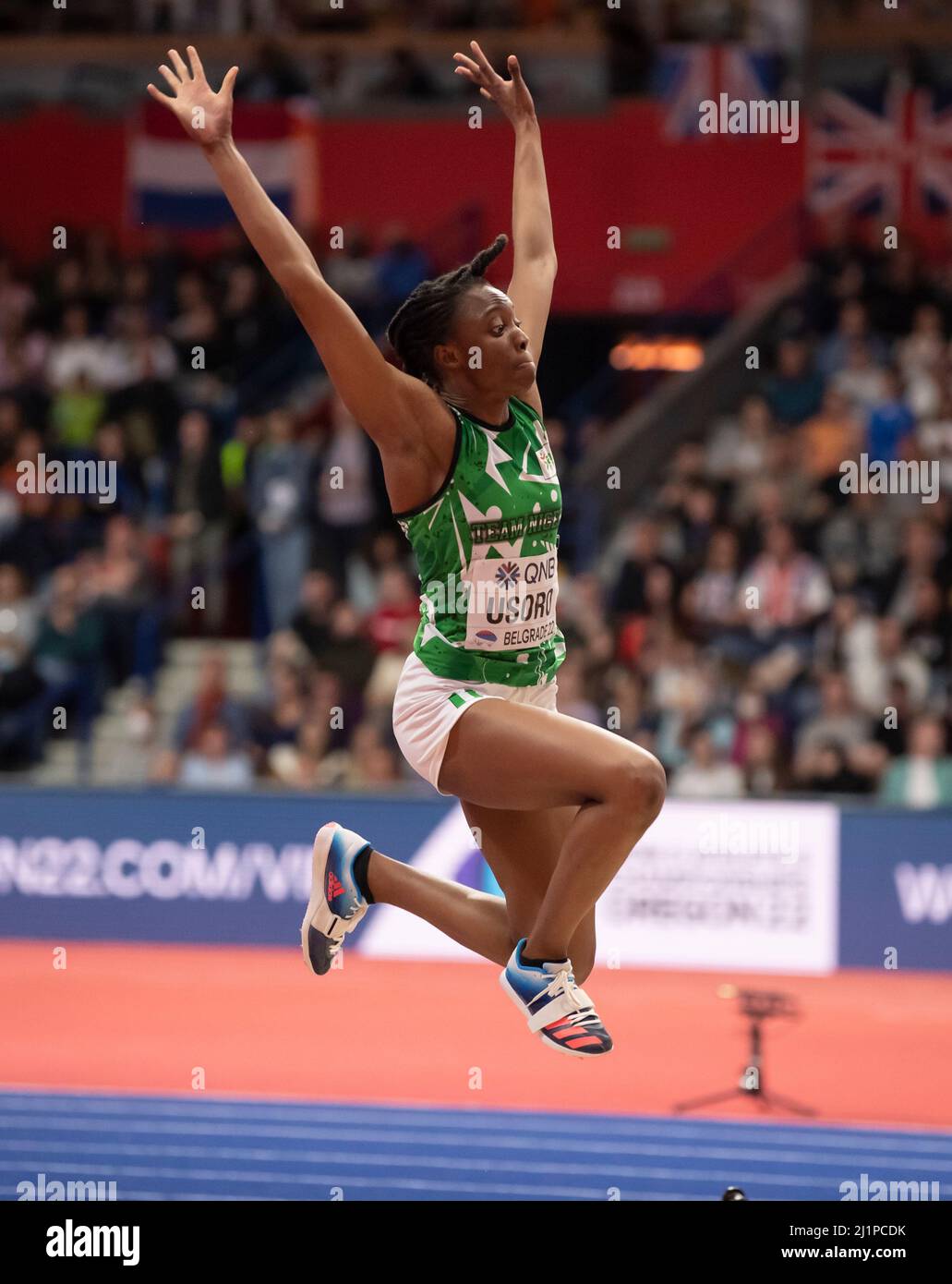 Ruth Usoro NGR competing in the women’s long jump on Day Three of the ...