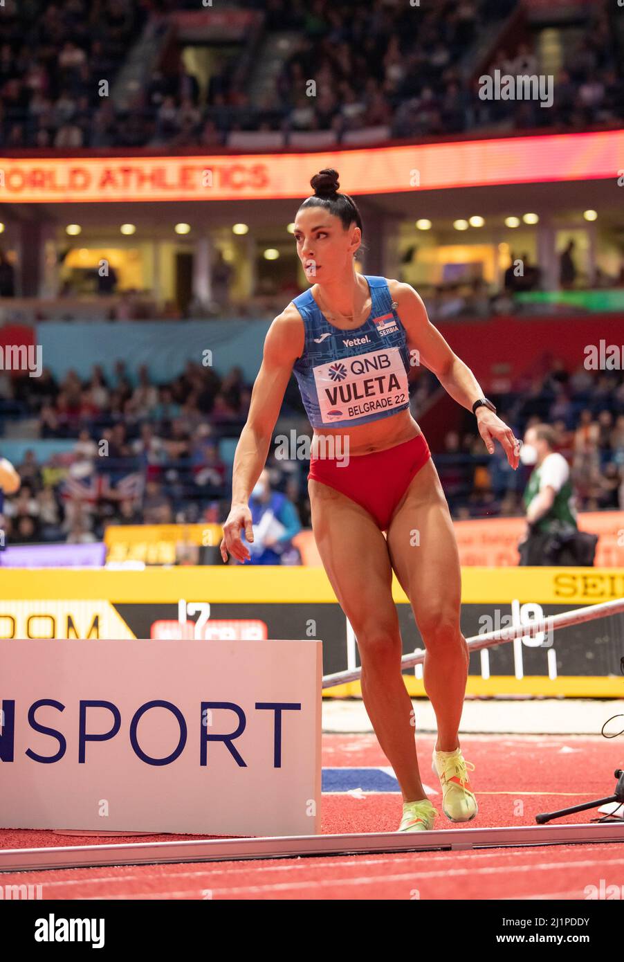 Ivana Vuleta SRB competing in the women’s long jump on Day Three of the ...