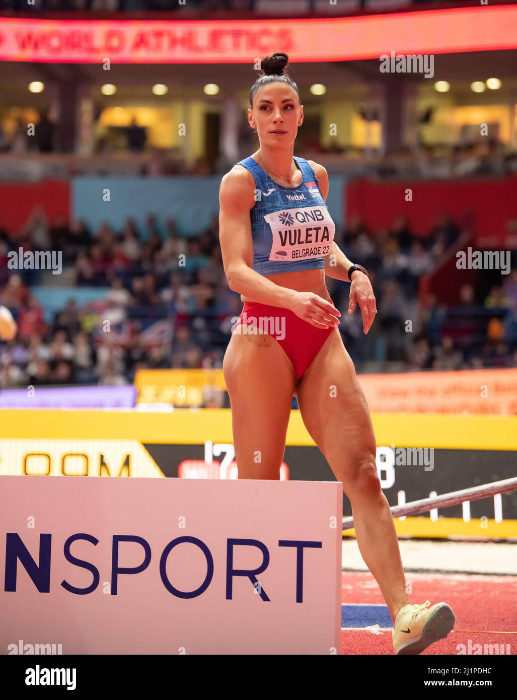 Ivana Vuleta SRB competing in the women’s long jump on Day Three of the ...