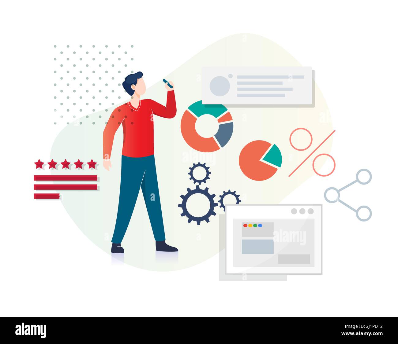 Business Process - Operations - Abstract Illustration as EPS 10 File ...