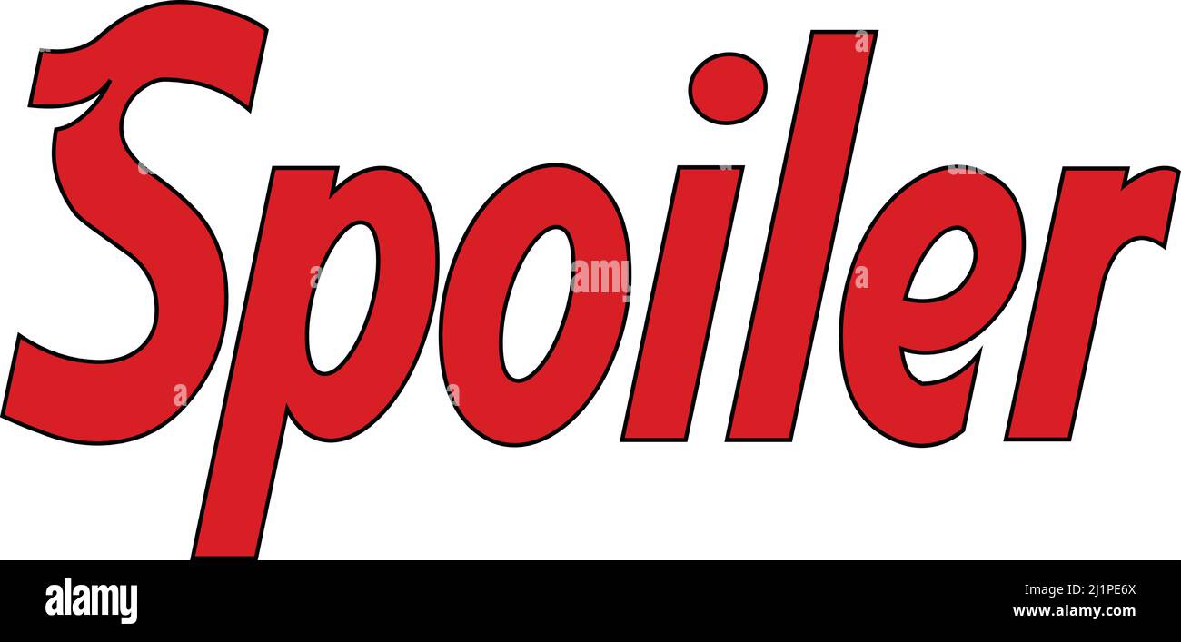 Spoiler text sign illustration on whithe background Stock Vector Image ...