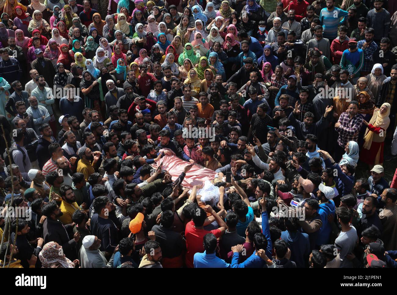 Chattabugh village, Budgam district, Kashmir. 27th March, 2022 ...