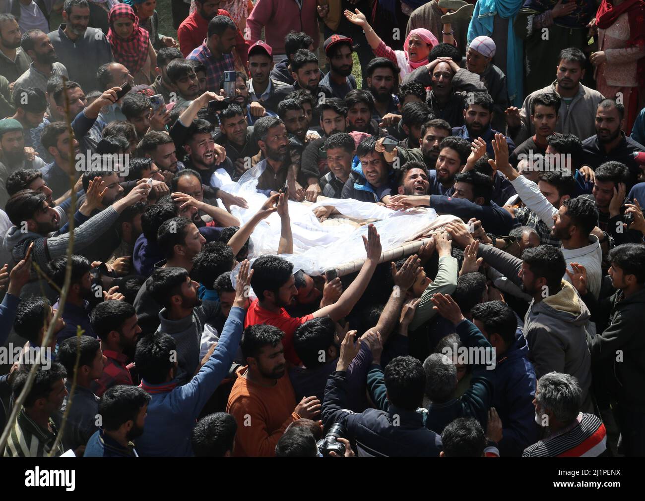 Chattabugh village, Budgam district, Kashmir. 27th March, 2022 ...