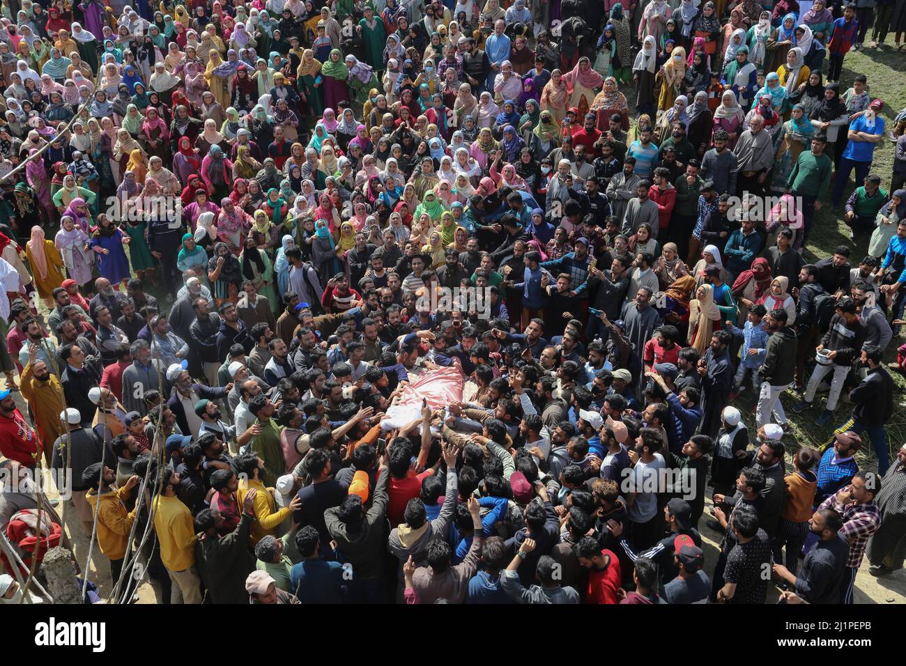 Chattabugh village, Budgam district, Kashmir. 27th March, 2022 ...