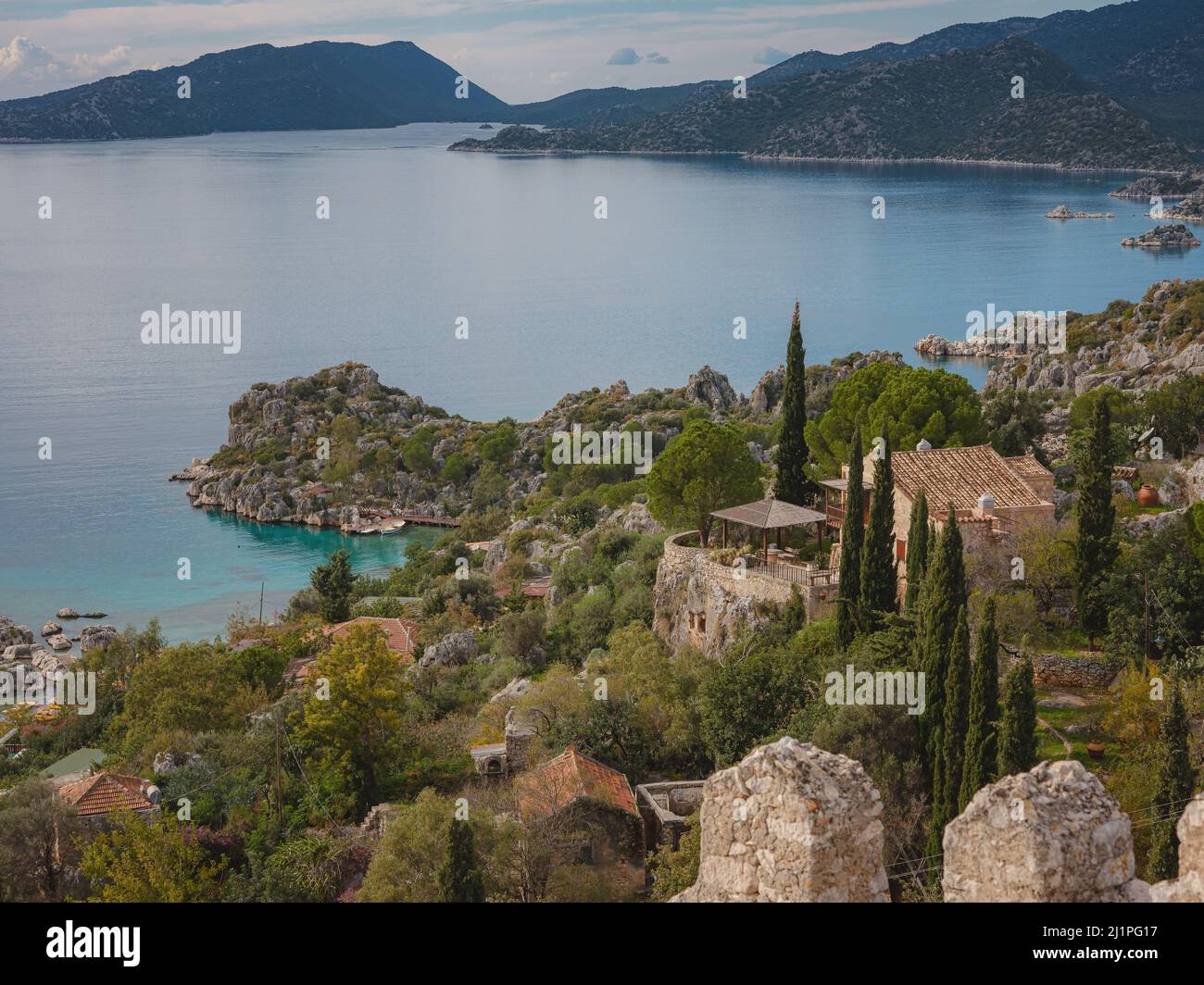 Travel and tourist attractions at Kekova island, Turkey. beautiful view ...