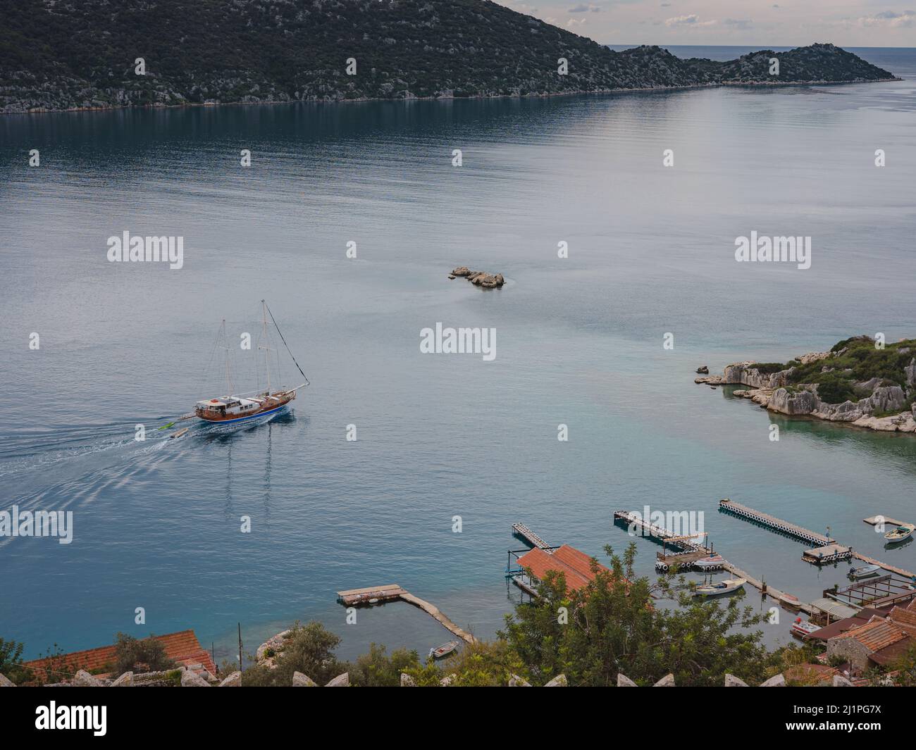 Travel and tourist attractions at Kekova island, Turkey. beautiful view ...