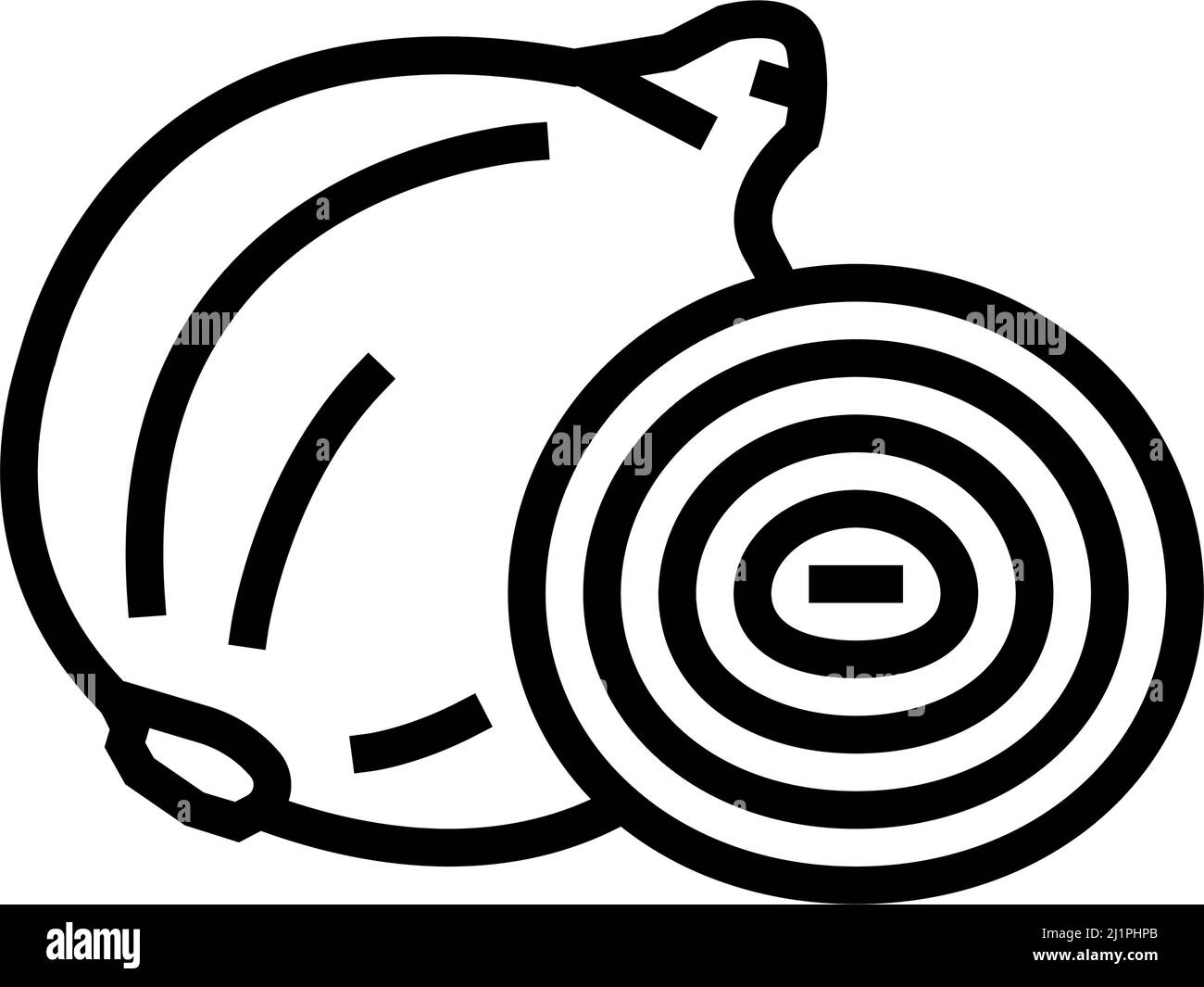 white onion line icon vector illustration Stock Vector Image & Art - Alamy