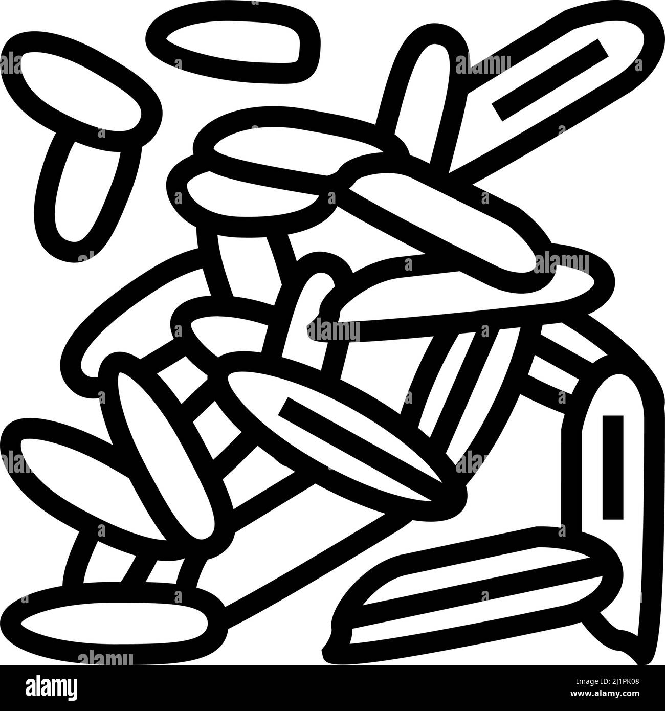 rice seed line icon vector illustration Stock Vector Image & Art - Alamy