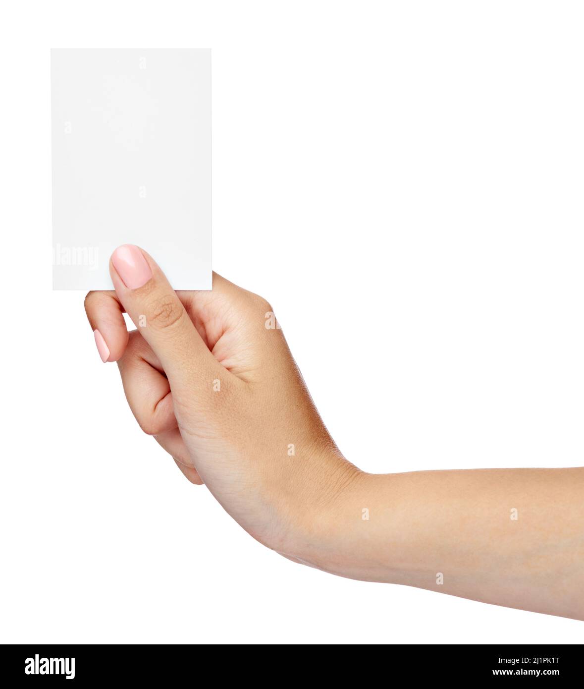 note paper card blank sign hand holding Stock Photo - Alamy