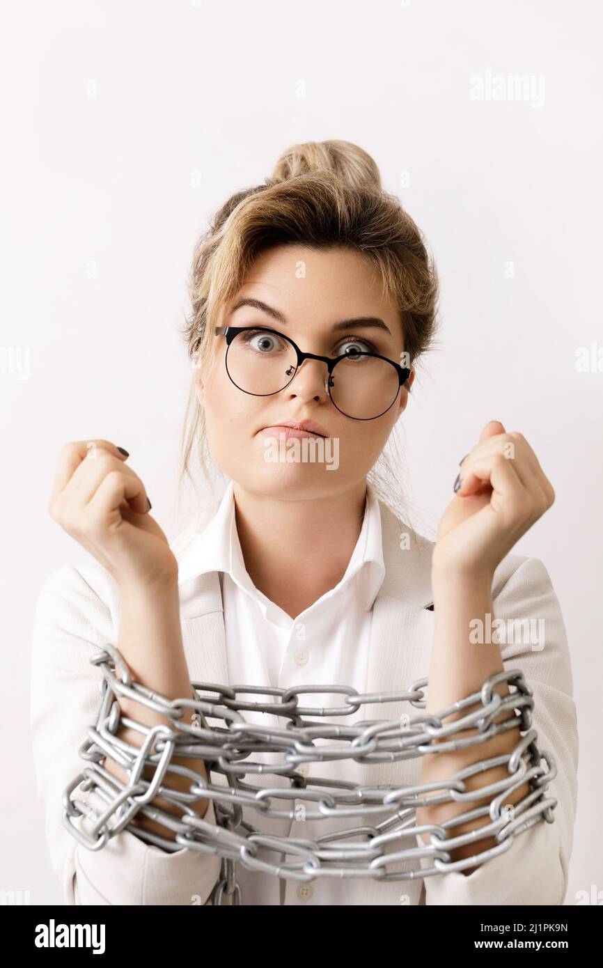 Chained up woman hi-res stock photography and images - Alamy