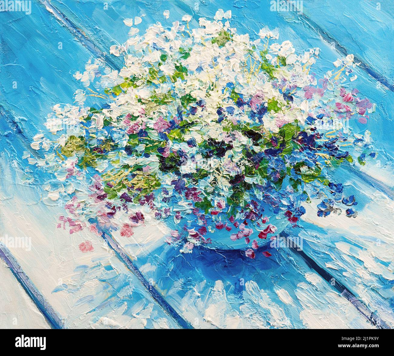 Floral garden oil painting hi-res stock photography and images - Alamy