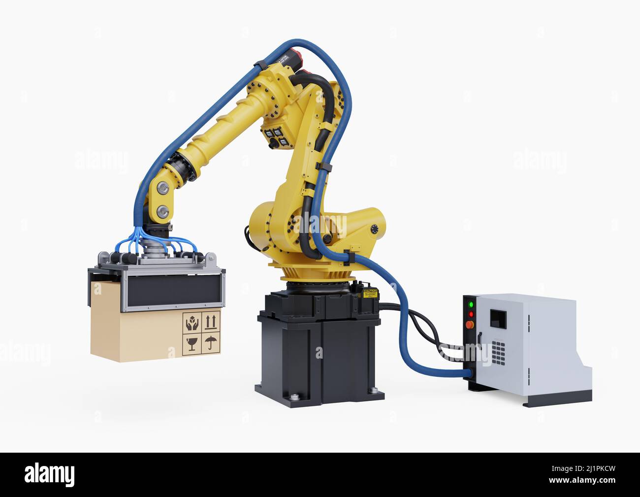 Robot arm grippers for industry on white background.3d rendering Stock ...