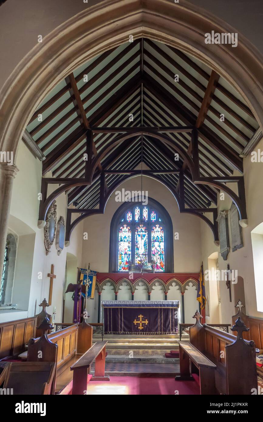 England, Oxfordshire, Horspath church, interior Stock Photo - Alamy