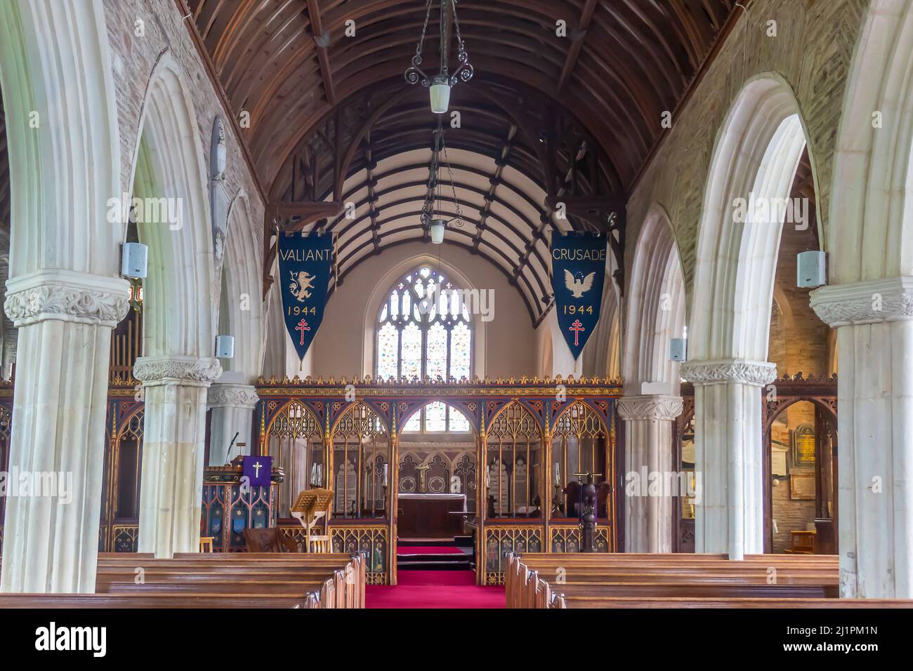 England, Devon, South Hams, Stokenham church, interior Stock Photo - Alamy