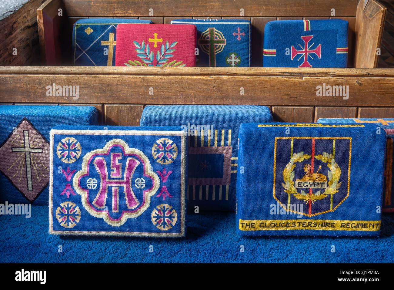 England, Devon, South Hams, Stokenham church hassocks Stock Photo - Alamy