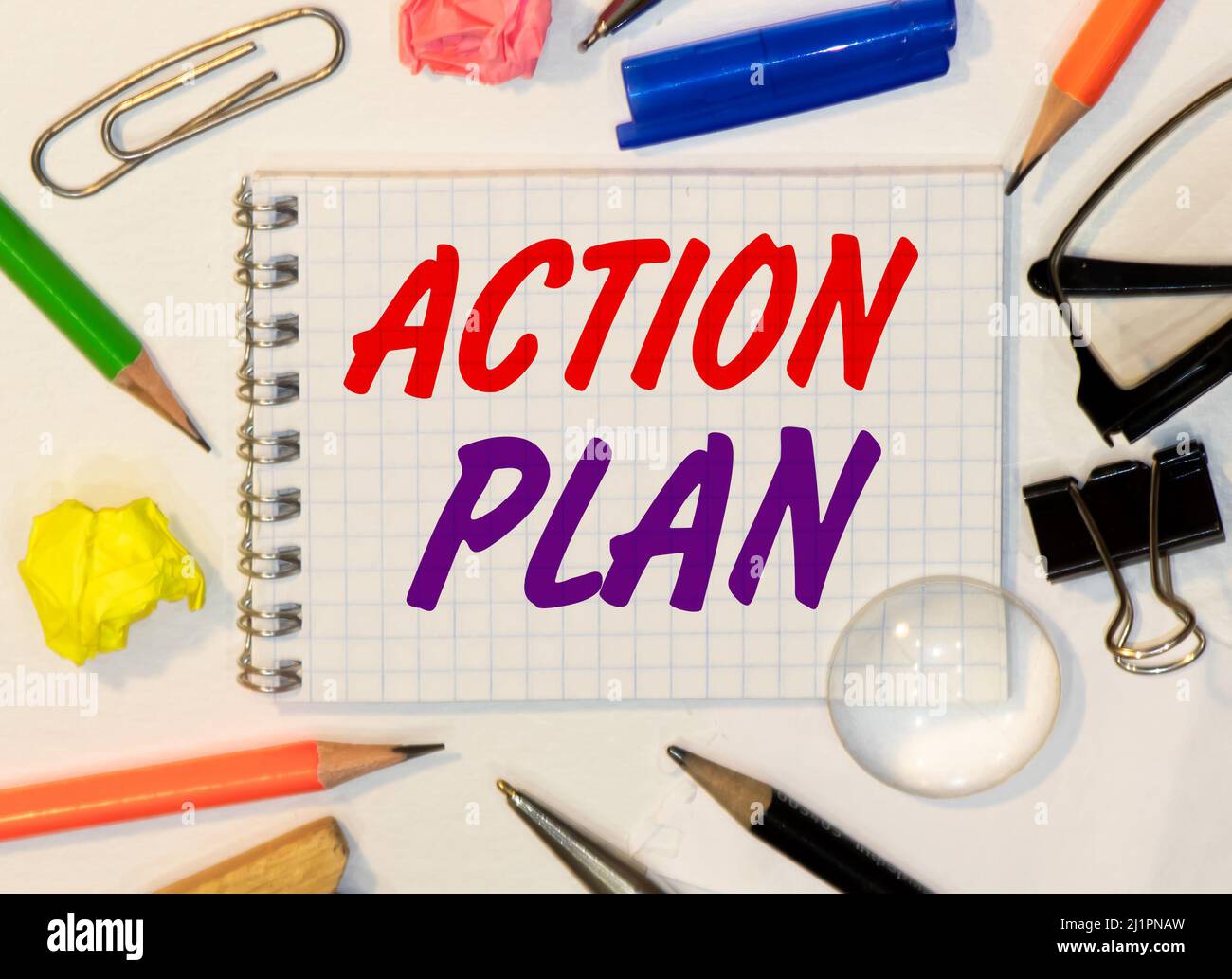 Action Plan word cloud written on a whiteboard Stock Photo - Alamy