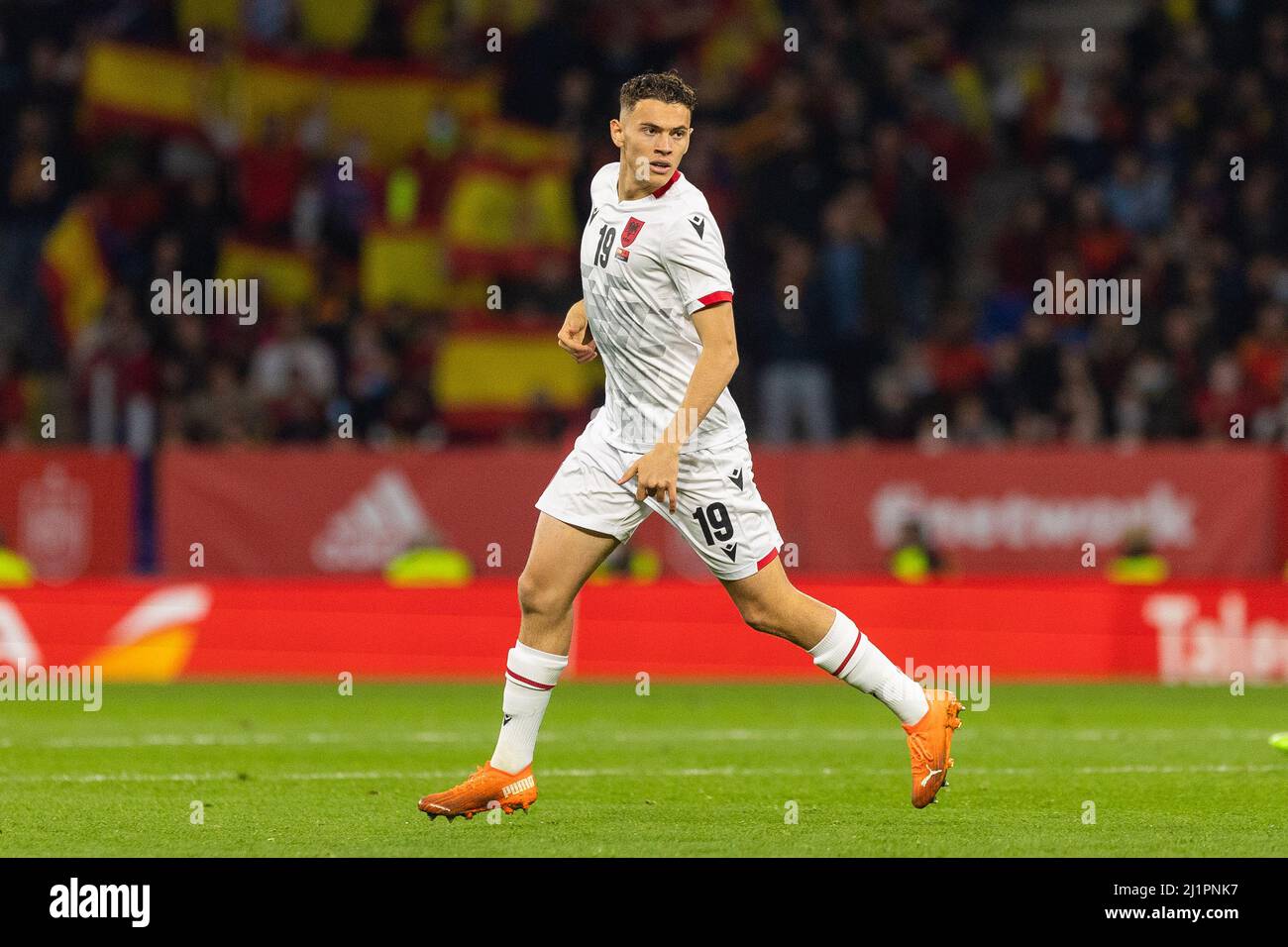 Kristian Asllani of Albania during the International Friendly football ...