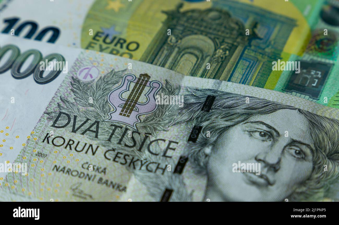 100 czech koruna bill hi-res stock photography and images - Alamy