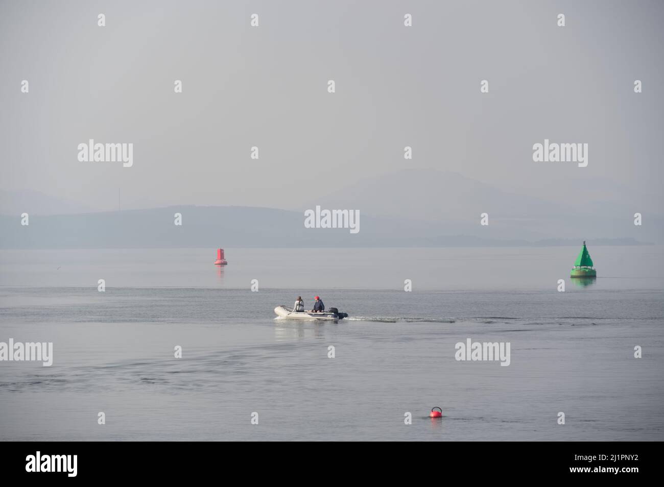 Inflatable dingy boat out on sea adventure Stock Photo - Alamy