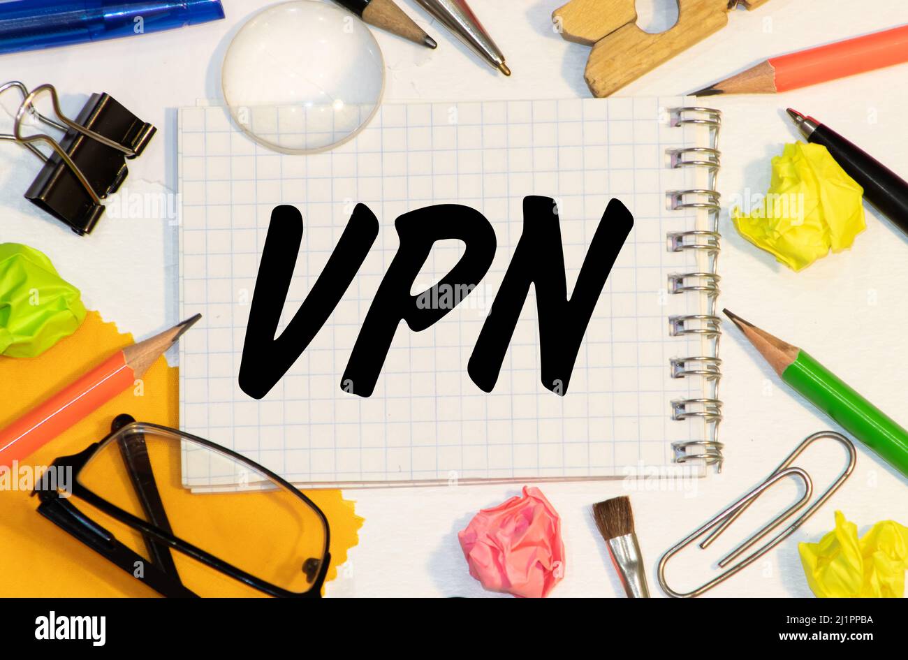 VPN - Virtual Private Network acronym, technology concept background ...