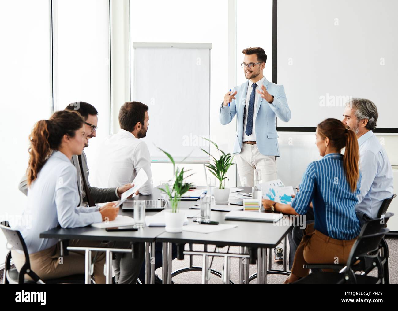 business meeting office conference team teamwork Stock Photo - Alamy