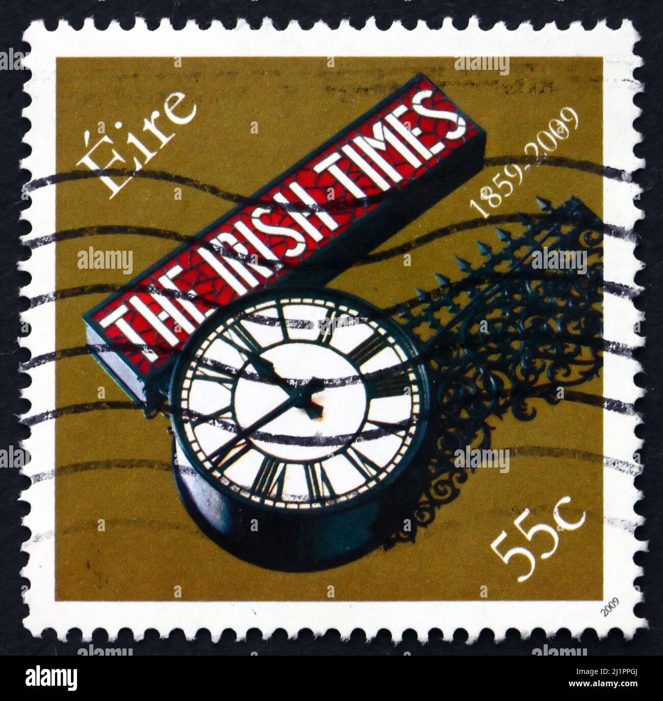 IRELAND - CIRCA 2009: a stamp printed in the Ireland shows Newspaper ...
