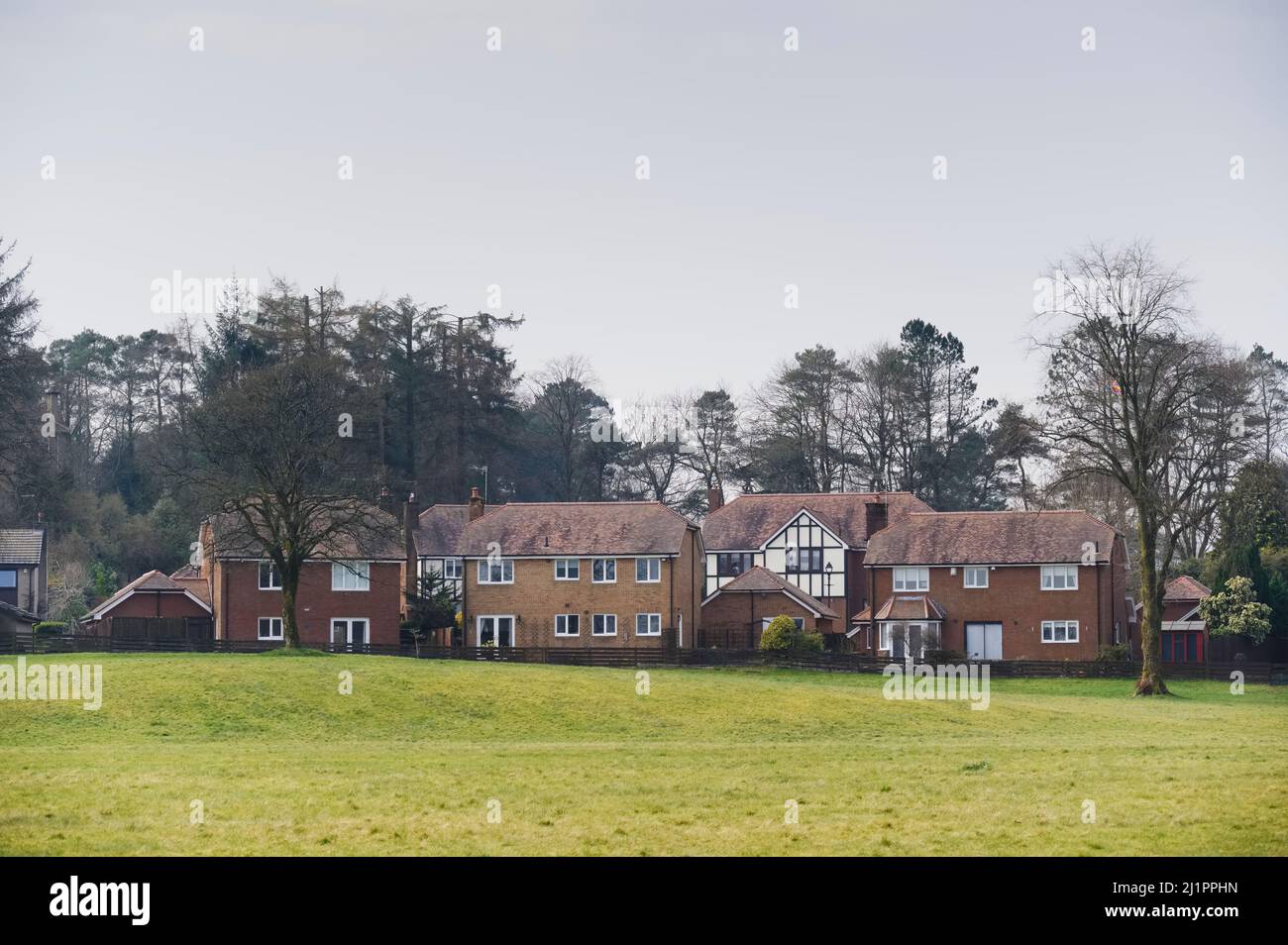 Luxury countryside rural village aerial view from above in St Andrews ...