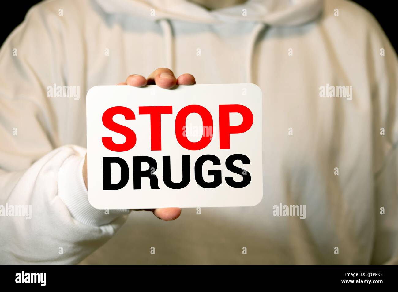 Stop Drugs words on Brick Wall Addiction awareness, Say No to ...