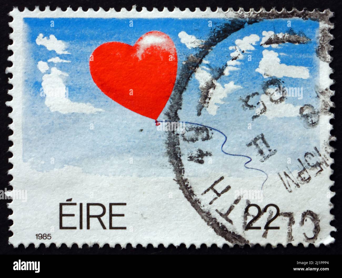 IRELAND - CIRCA 1985: A stamp printed in Ireland shows Love, Heart ...