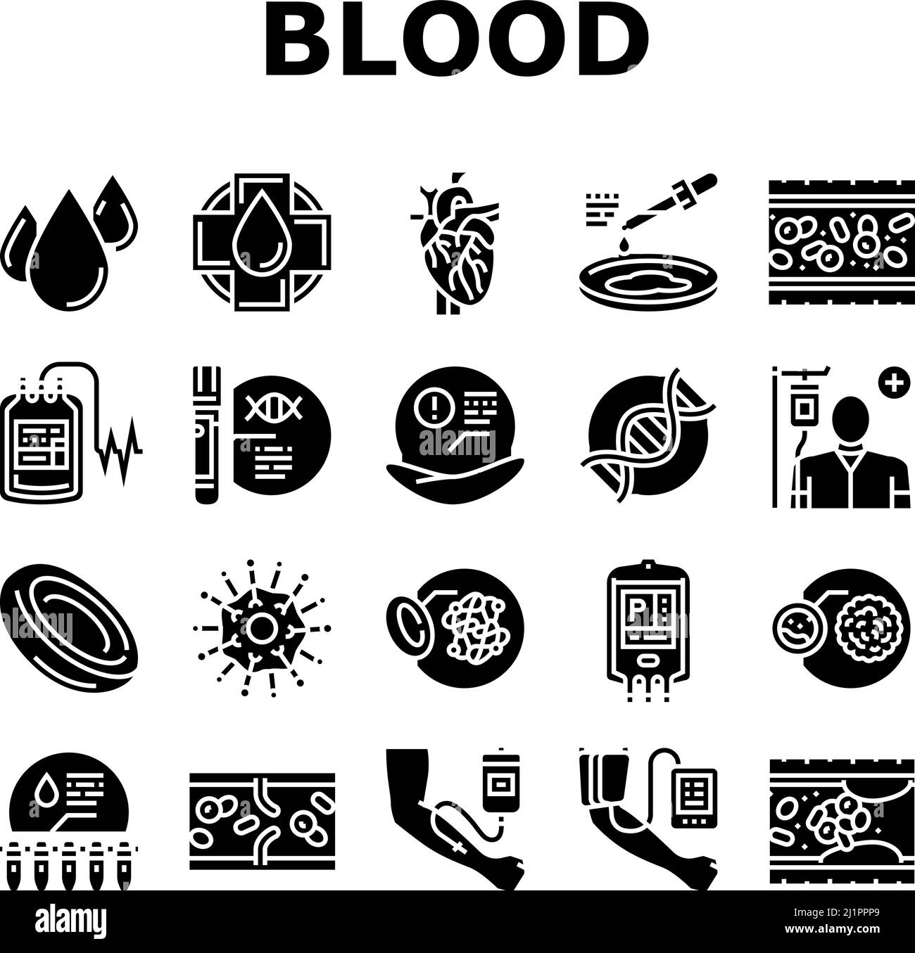 Blood Pressure Measuring Gadget Icons Set Vector Stock Vector Image ...