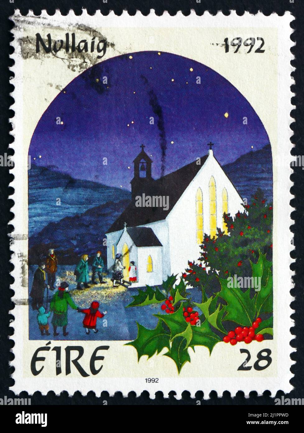 Irish christmas stamp hi-res stock photography and images - Alamy
