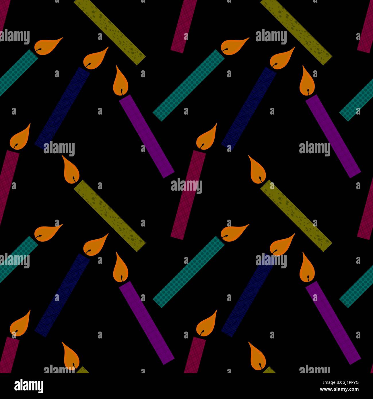 Birthday seamless candles pattern for fabrics and packaging and gifts ...