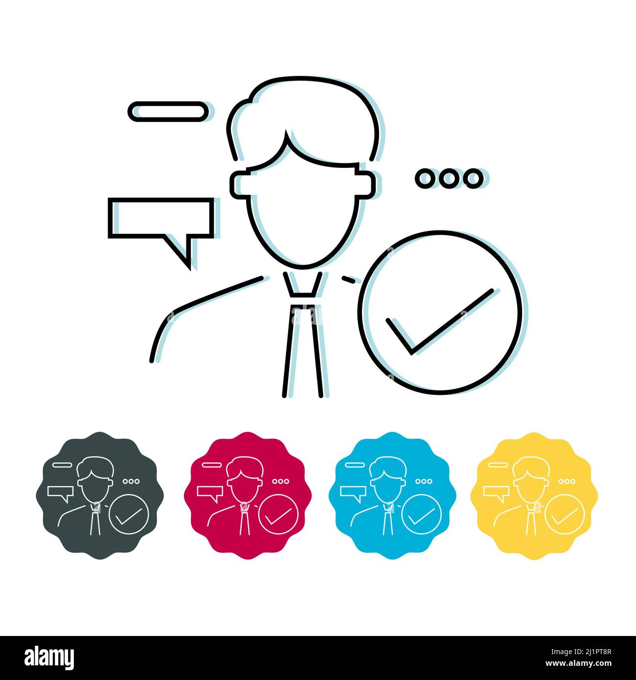 Profile Check - Interview Candidate - Icon as EPS 10 File Stock Vector ...