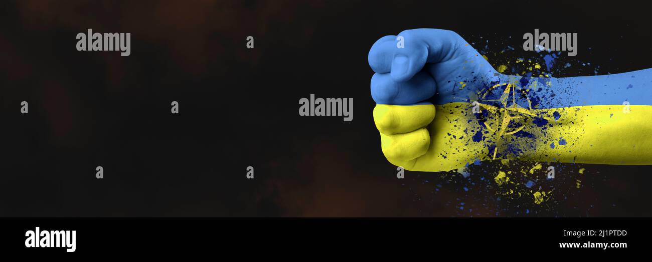 White nato flag hi-res stock photography and images - Alamy