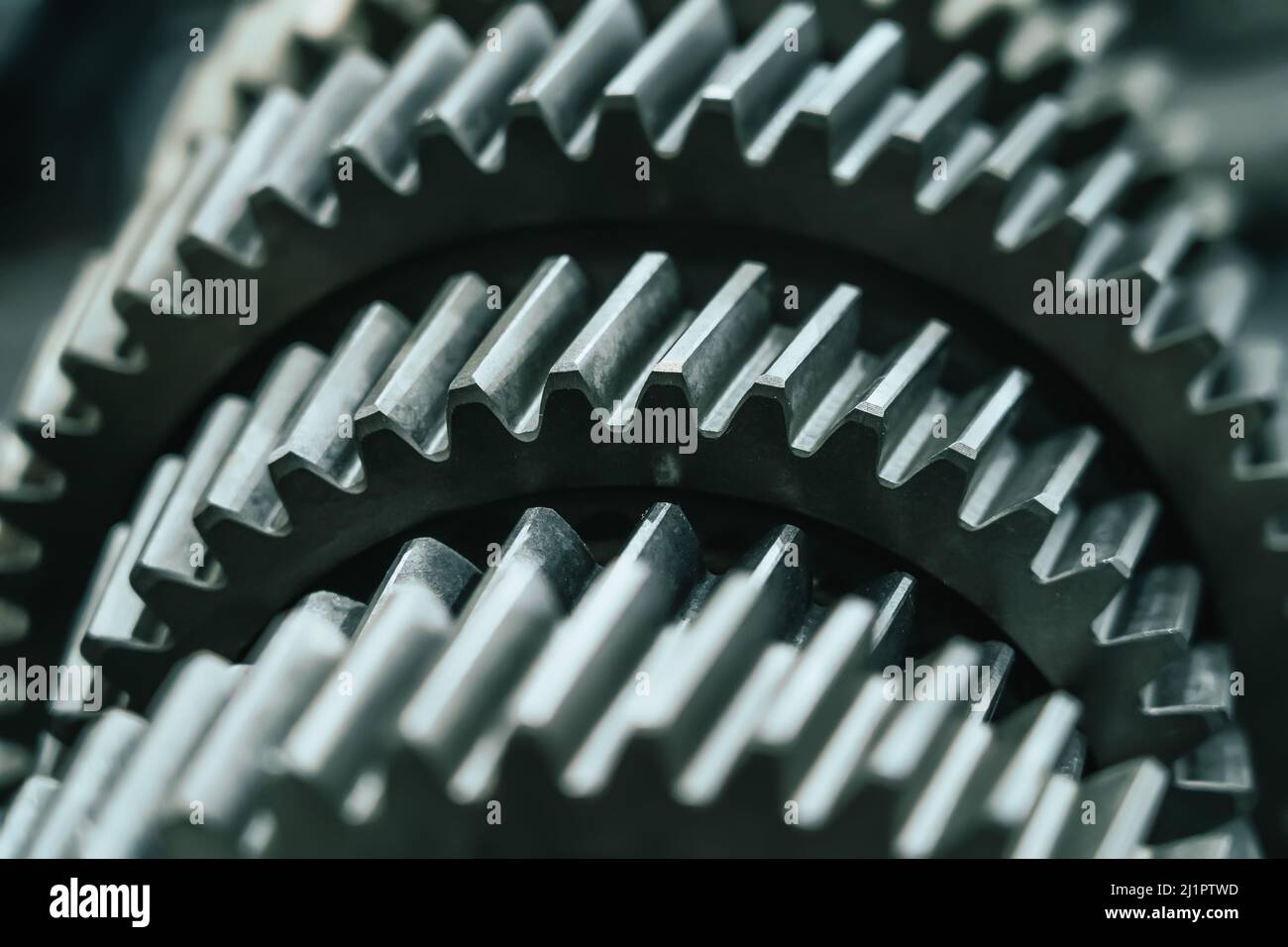 Transmission metal gear wheels or part of gearbox close up Stock Photo ...